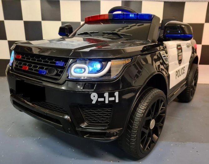 Politie auto speelgoed elektrische jeep 12V met 2.4G RC, rubberen ...